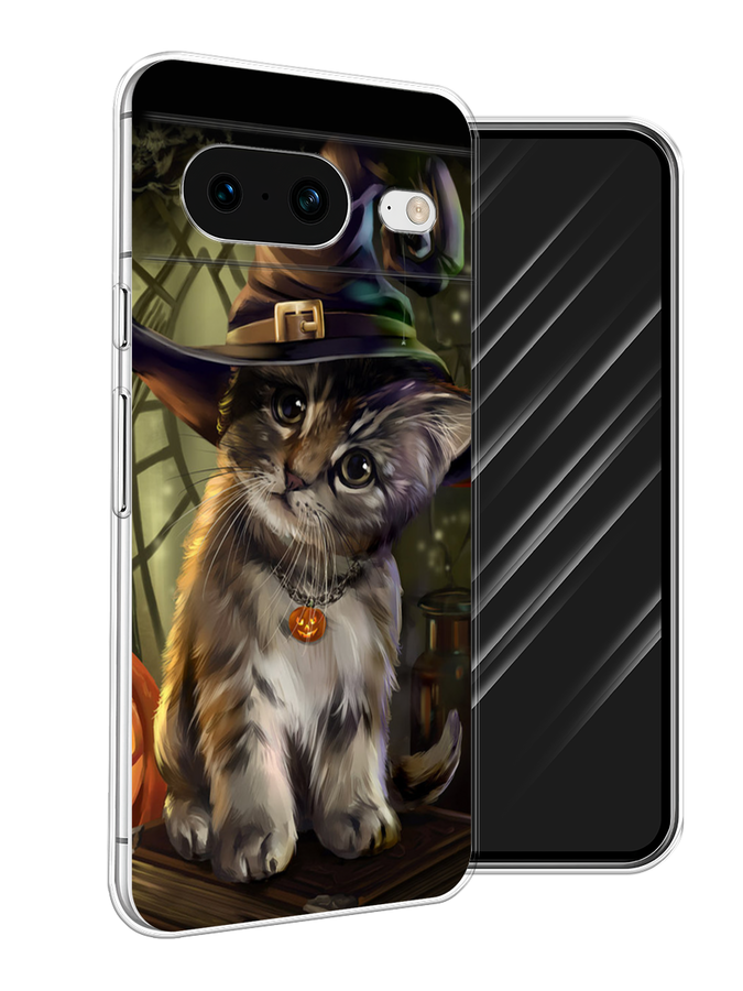 Чехол Awog на Google Pixel 8 "Кот на Хэллоуин"