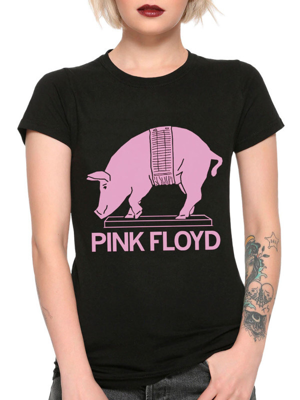 Футболка женская Design Heroes Pink Floyd - Pig черная M
