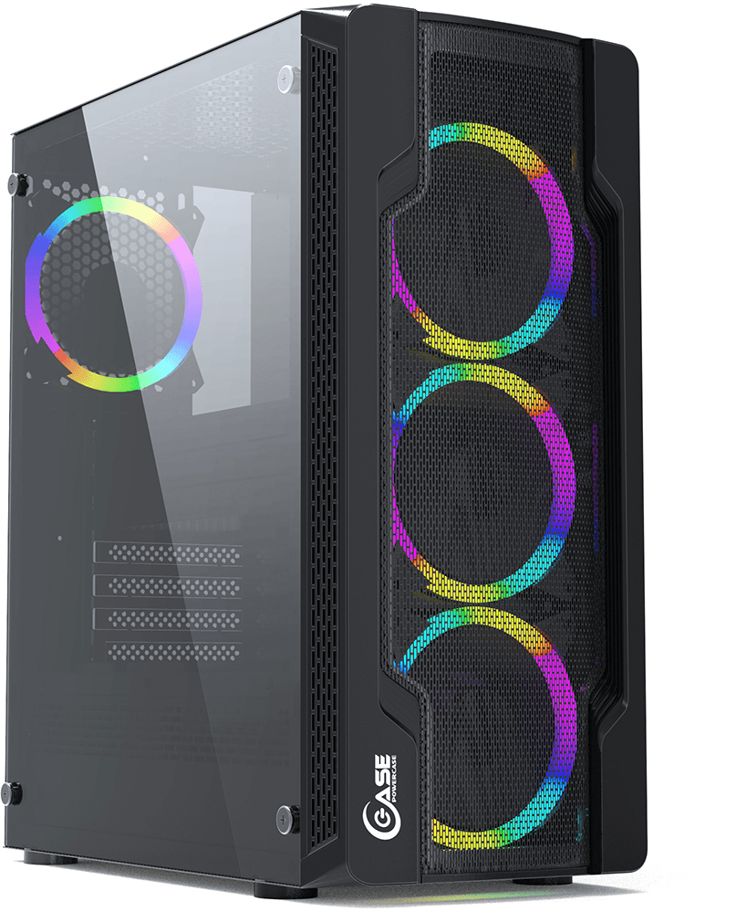 Корпус компьютерный Powercase Mistral X4 Mesh LED (CMIXB-L4) Black