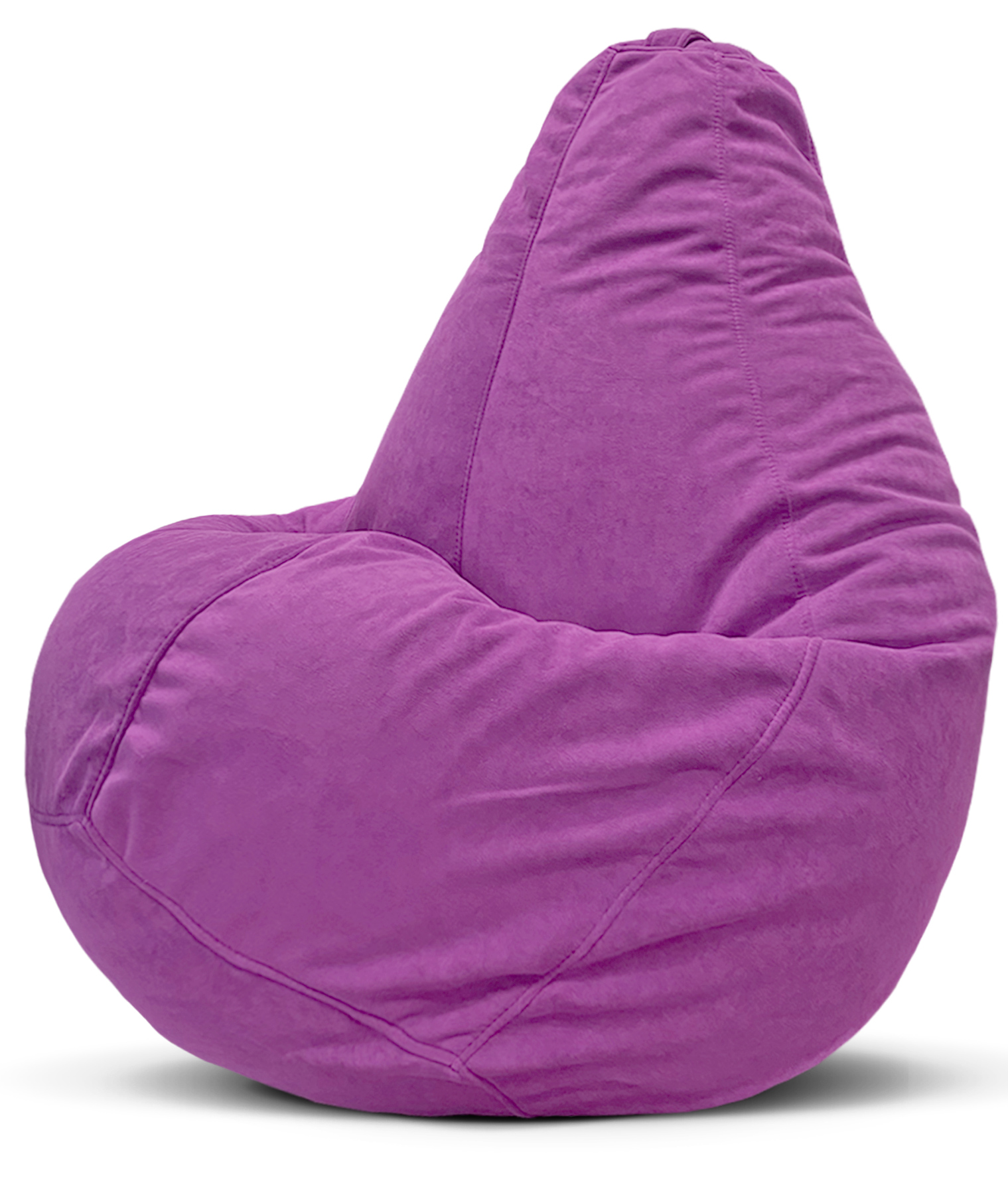 Кресло-мешок PUFLOVE Груша, Велюр, Размер XXXL, фиолетовый