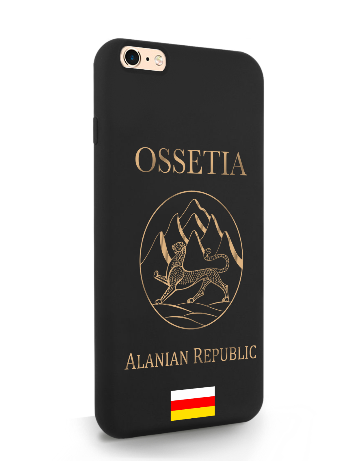 Чехол MustHaveCase для iPhone 6/6s Plus Золотой Герб Северной Осетии, черный