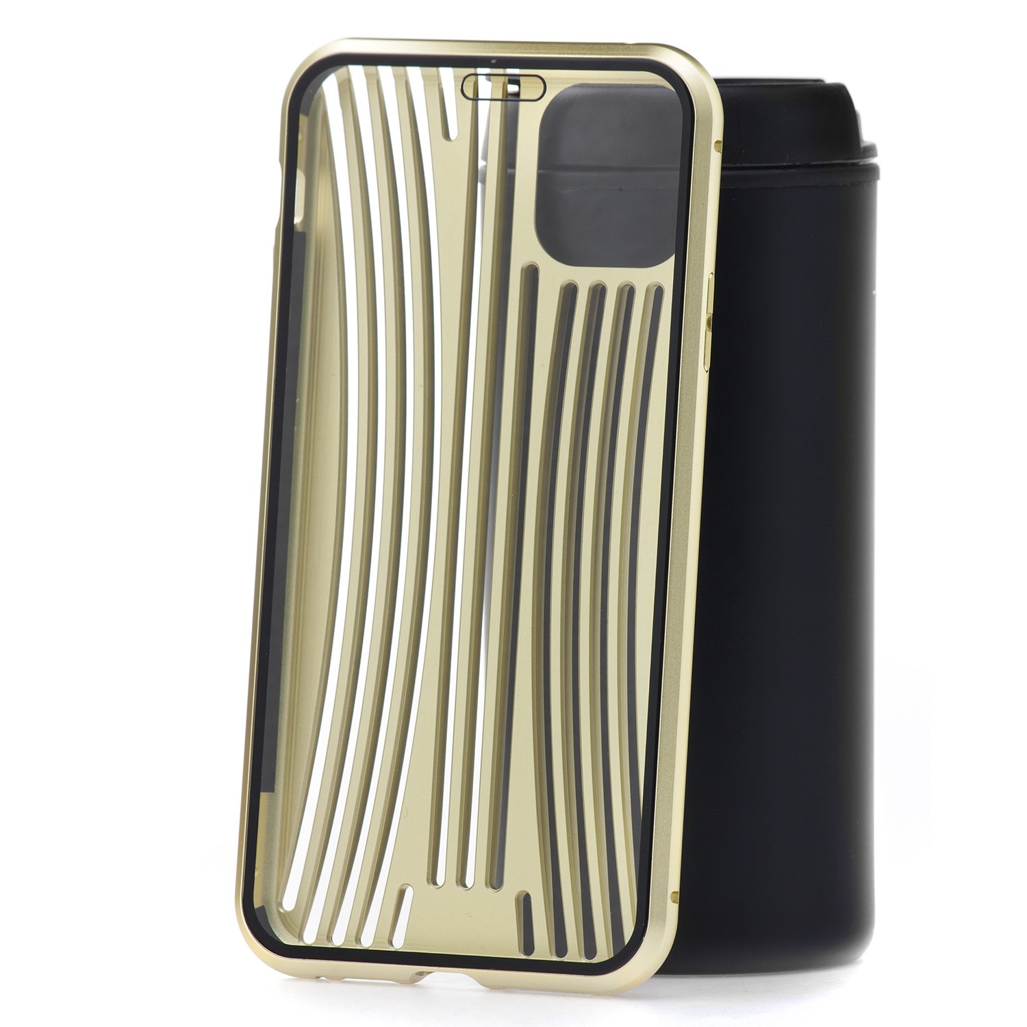 Чехол для Apple iPhone 11 Pro Max Metal Suitcase Gold