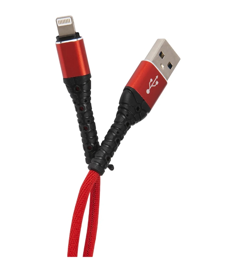 Кабель mObility USB-Lightning красный 1 м