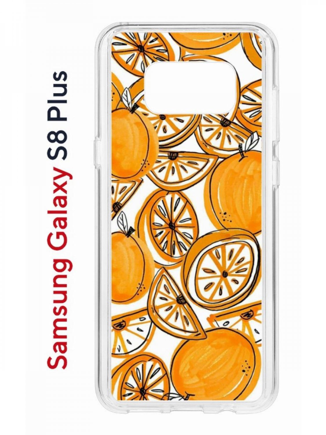 Чехол на Samsung Galaxy S8 Plus Kruche Print Апельсины,противоударный бампер с принтом