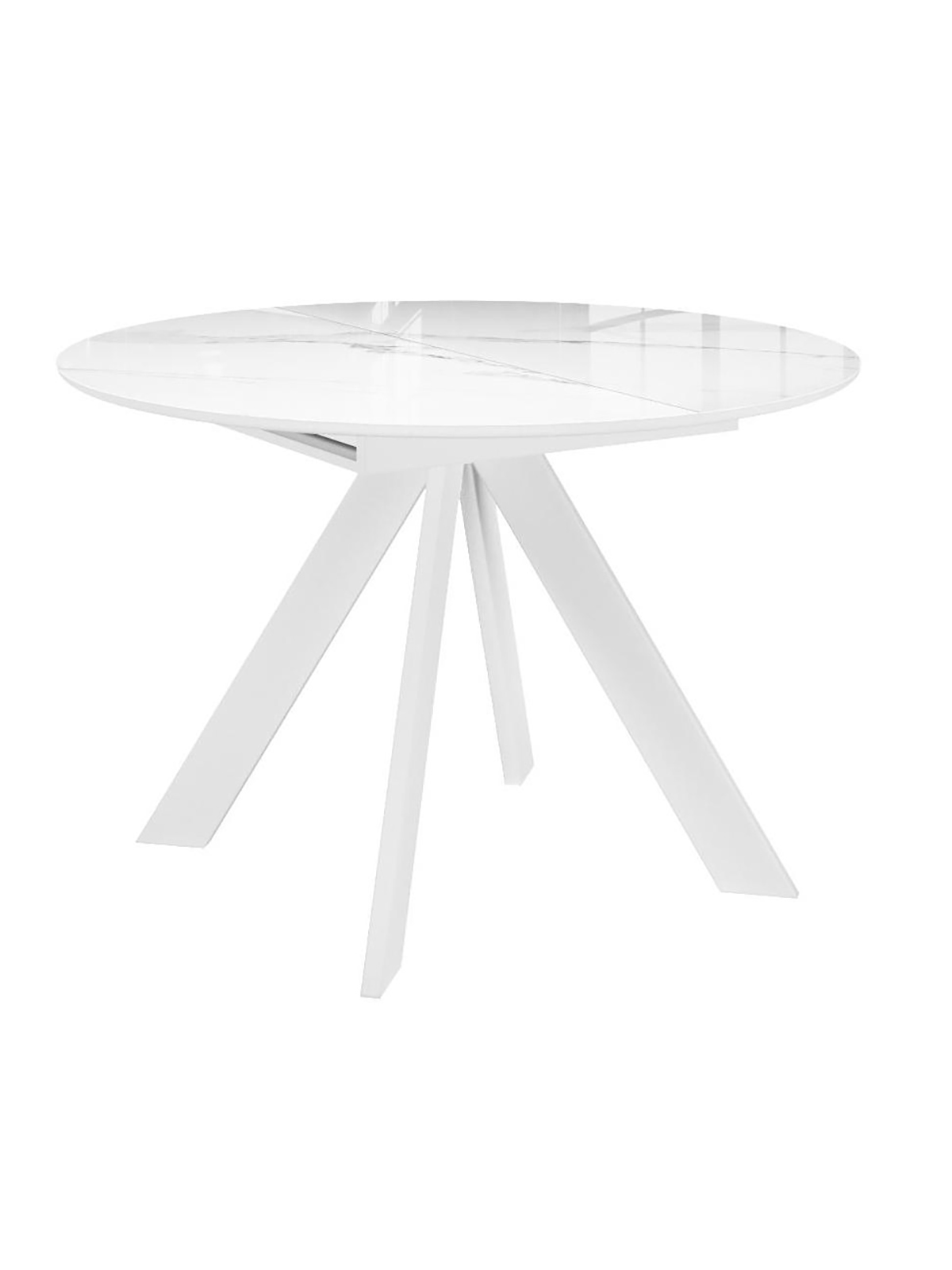 Стол кухонный раздвижной Alat Home стекло 00-00070097 белый мрамор