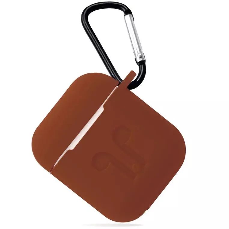 Чехол Guardi Soft Touch Protective Case для Airpods 1/2 коричневый какао