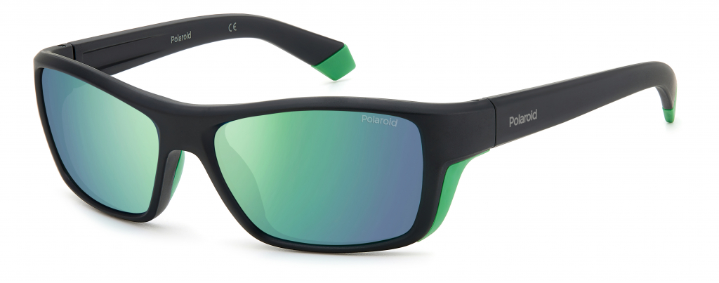 Спортивные солнцезащитные очки мужские Polaroid PLD 7046/S зеленые/голубые