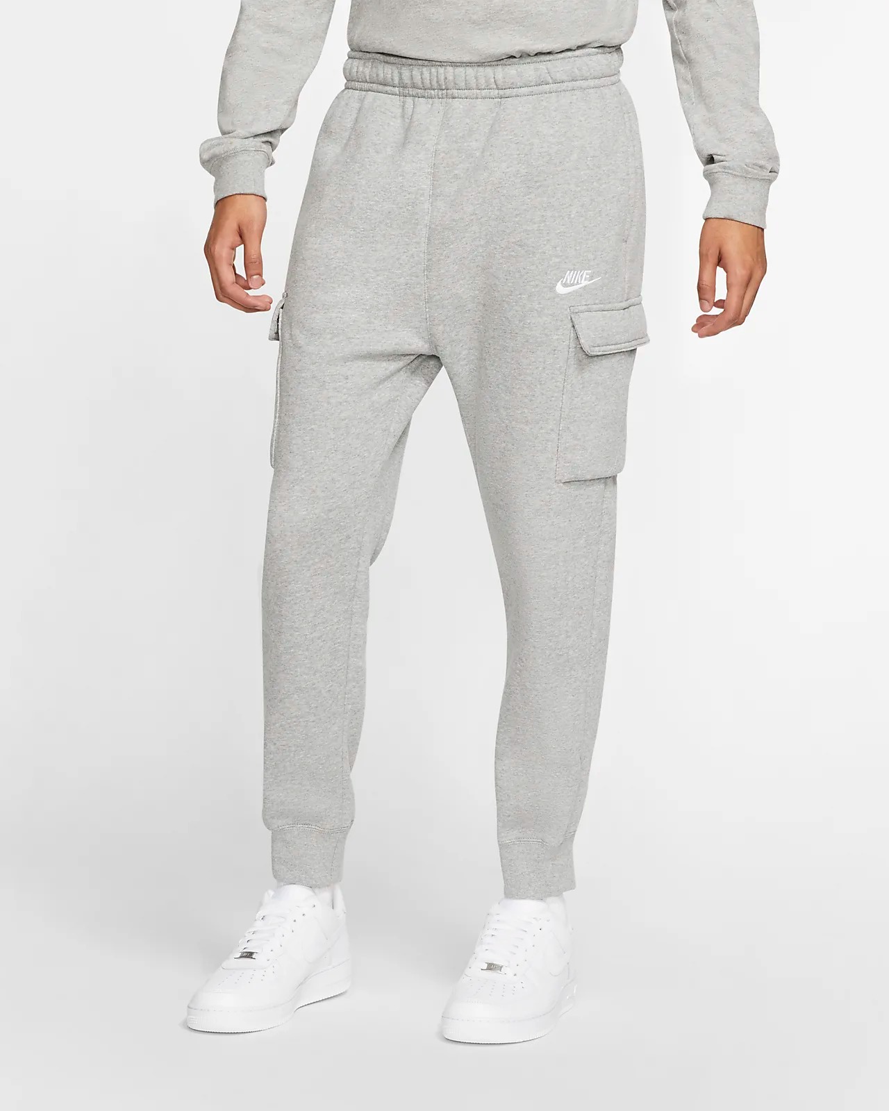 Спортивные брюки мужские Nike M Sportswear Club Fleece Cargo Pants серые XL