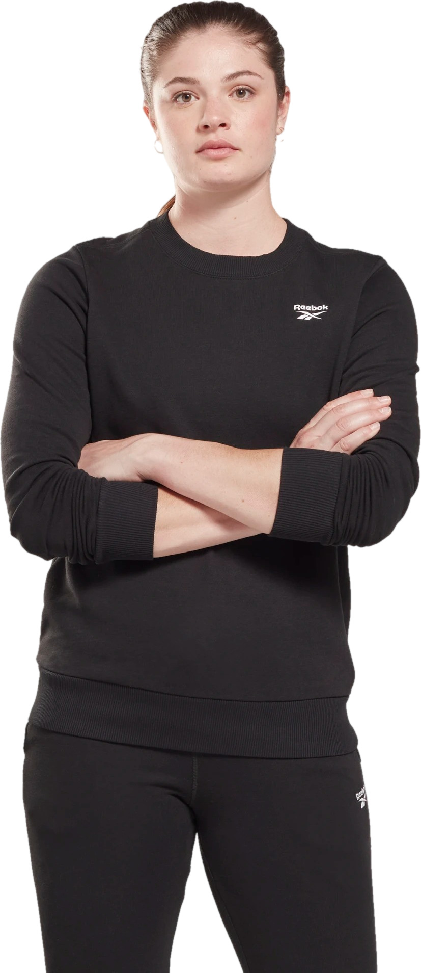 Свитшот женский Reebok Identity Small Logo French Terry Crew Sweatshirt черный S