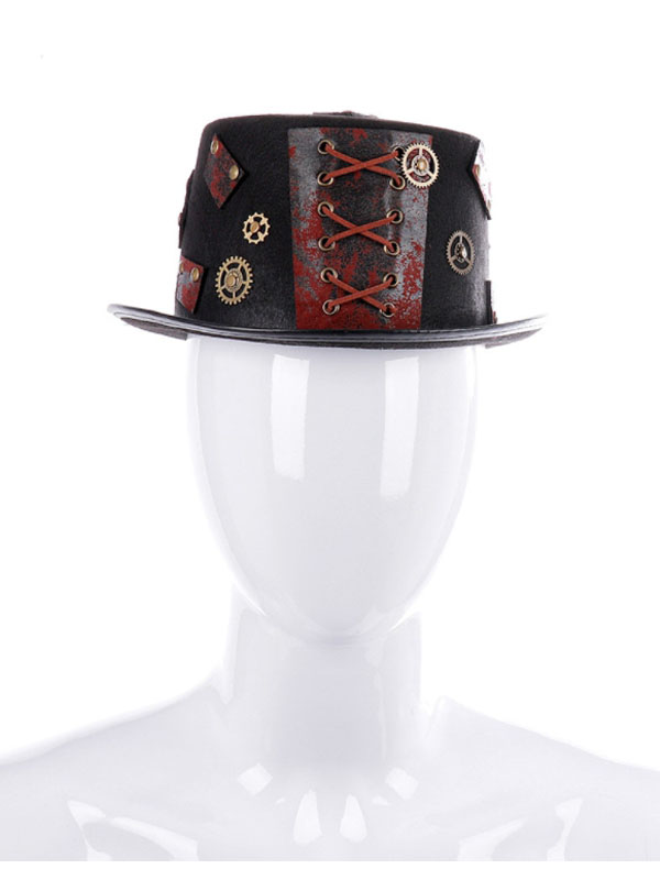 Шляпа в стиле стимпанк с декором, черная, размер 56 (Цв: Черный Размер: 56)