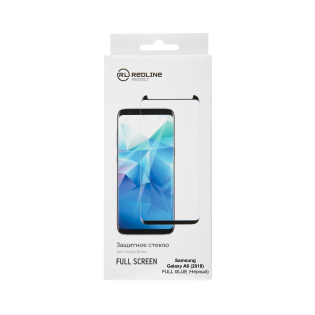 Защитное стекло для смартфона Red Line для Samsung Galaxy A6 (2018), FullScreen TG Black