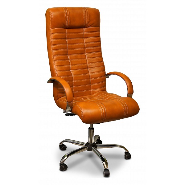 Кресло для руководителя Креслов Атлант рыже-коричневый