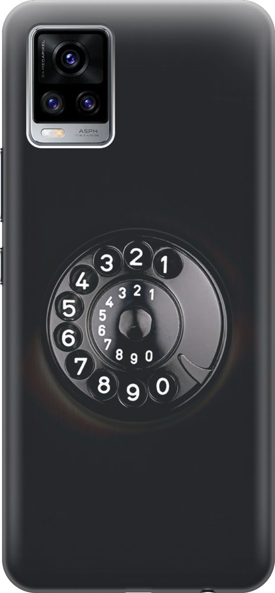 Силиконовый чехол на Vivo V20 "Диск телефона"