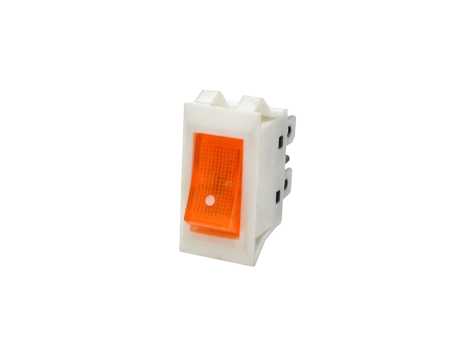 Кнопка EKPARTS YRS-9-21(A) белая, оранжевый колпачок
