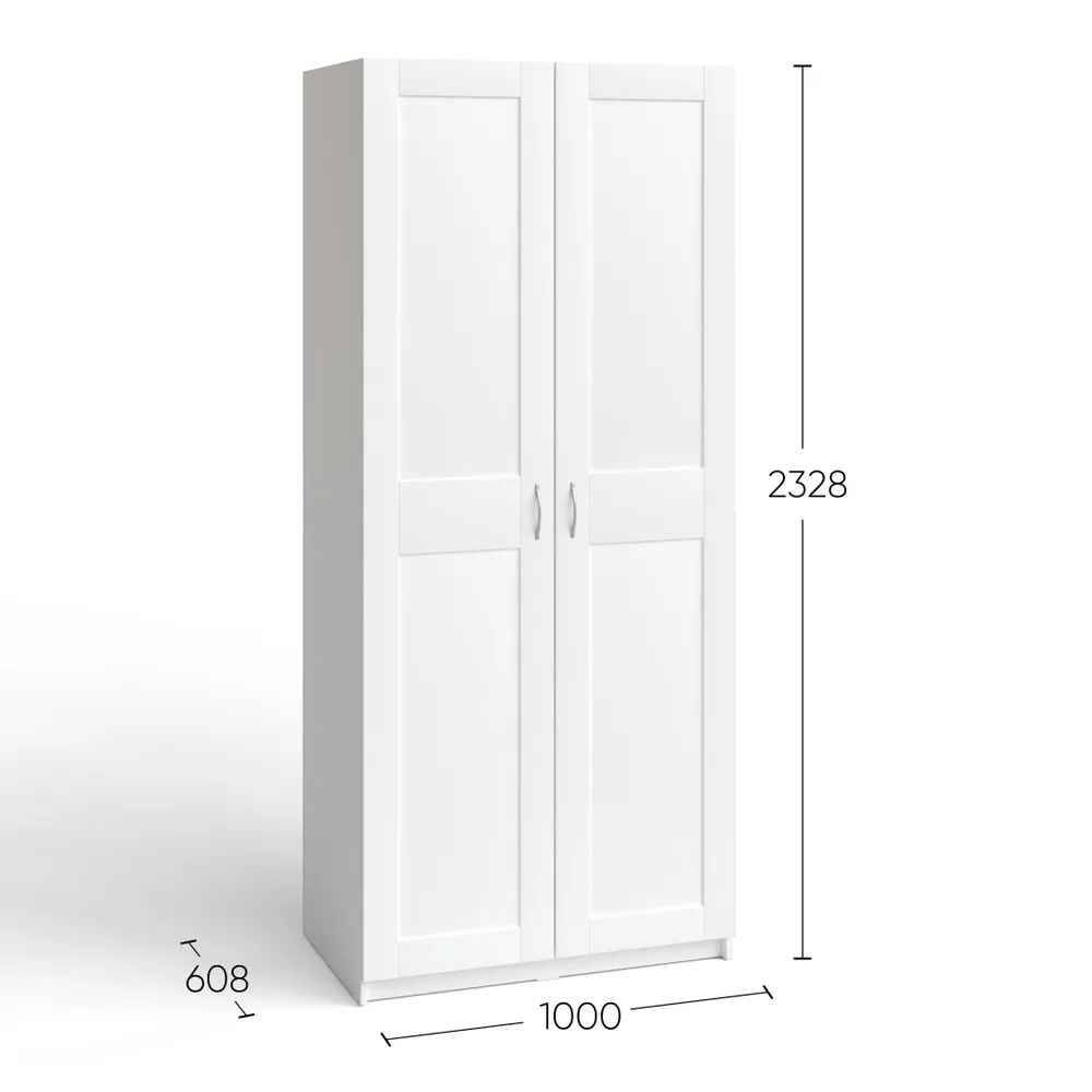 МАКС Шкаф 2х дверный 1000 Белый АКЦИЯ
