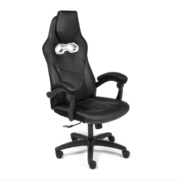 Кресло игровое компьютерное геймерское для пк Tetchair ARENA черный кож/зам