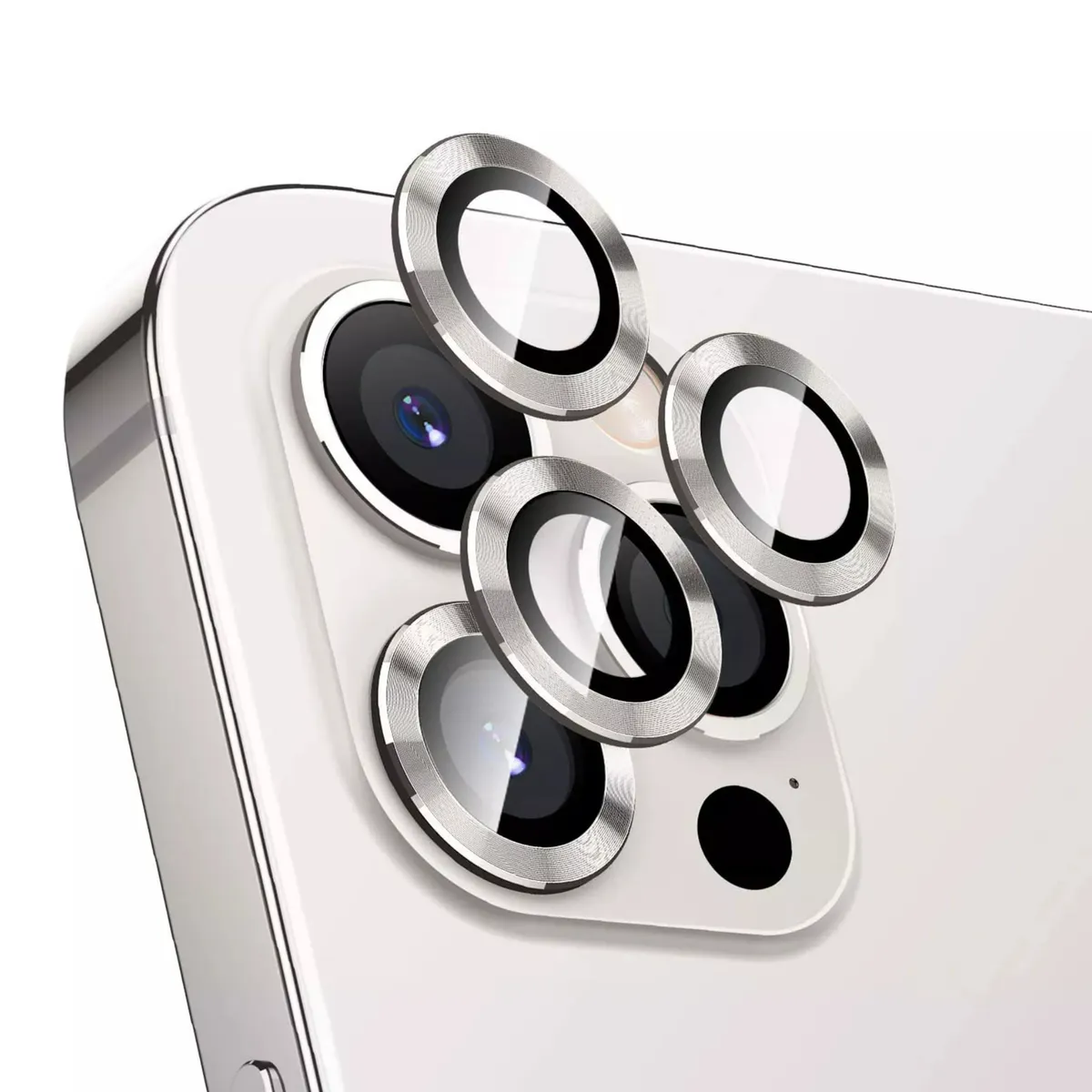 Защитное стекло линзы на камеру iPhone 11 Pro / Серебристый