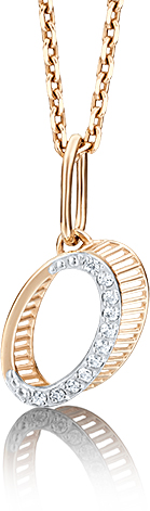 Подвеска из красного золота PLATINA jewelry 03-2448-О-401-1110-03, фианит