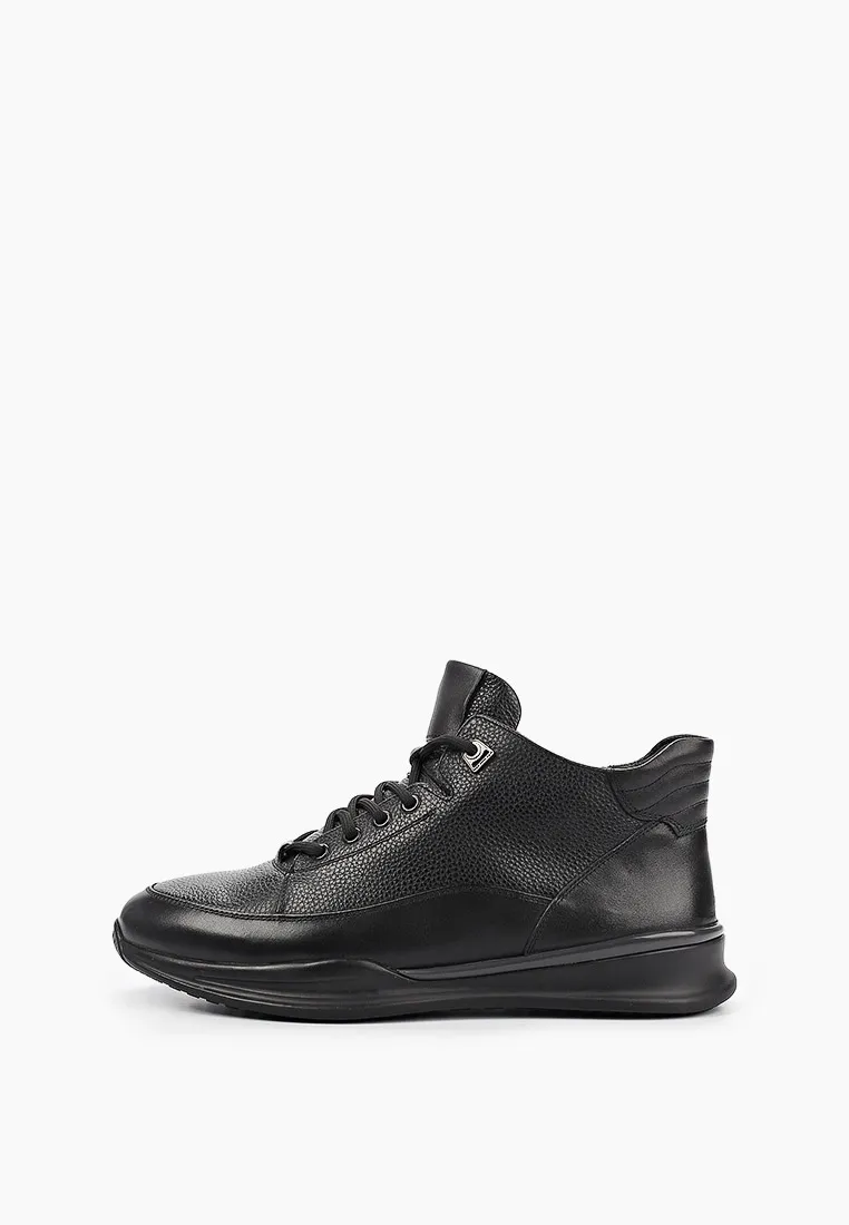 Ботинки мужские Abricot AN-0206-baize-lea-black черные 44 RU