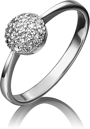 Кольцо из белого золота р. 17 PLATINA jewelry 01-0602-00-101-1120-30, бриллиант