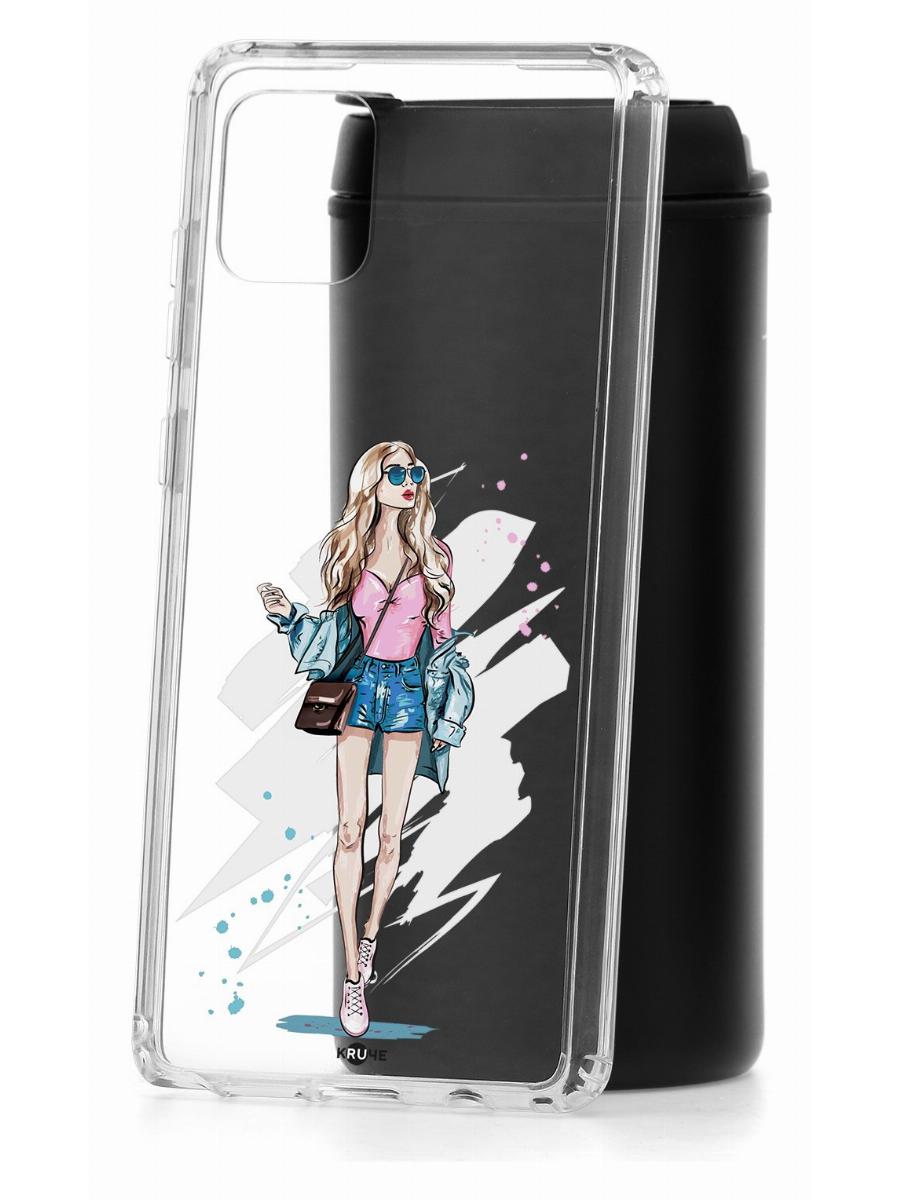 Чехол на Samsung Galaxy Note 10 Lite Kruche Print Fashion Girl противоударный бампер
