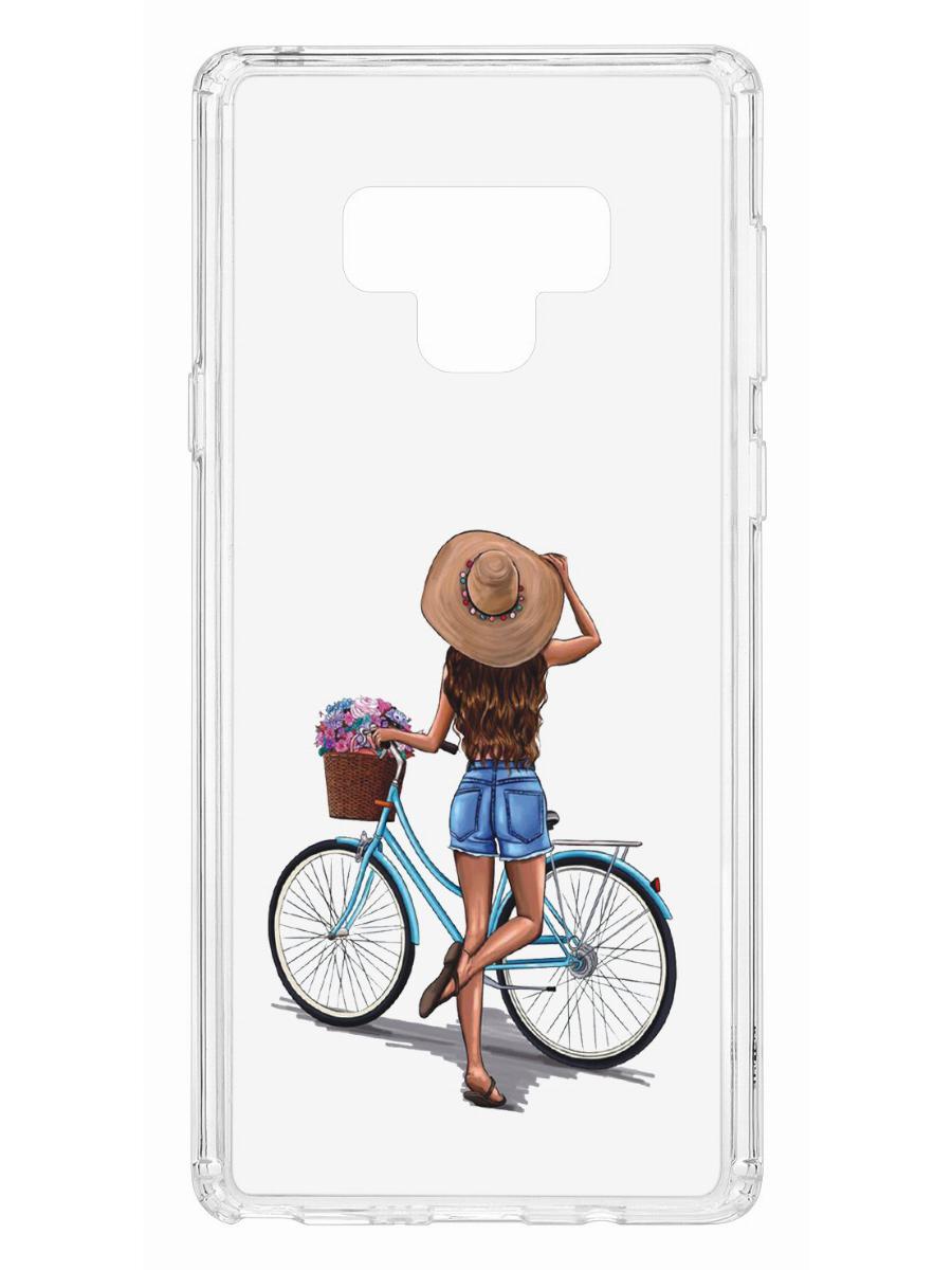 Чехол на Samsung Galaxy Note 9 Kruche Print Велосипедная прогулка,противоударный бампер