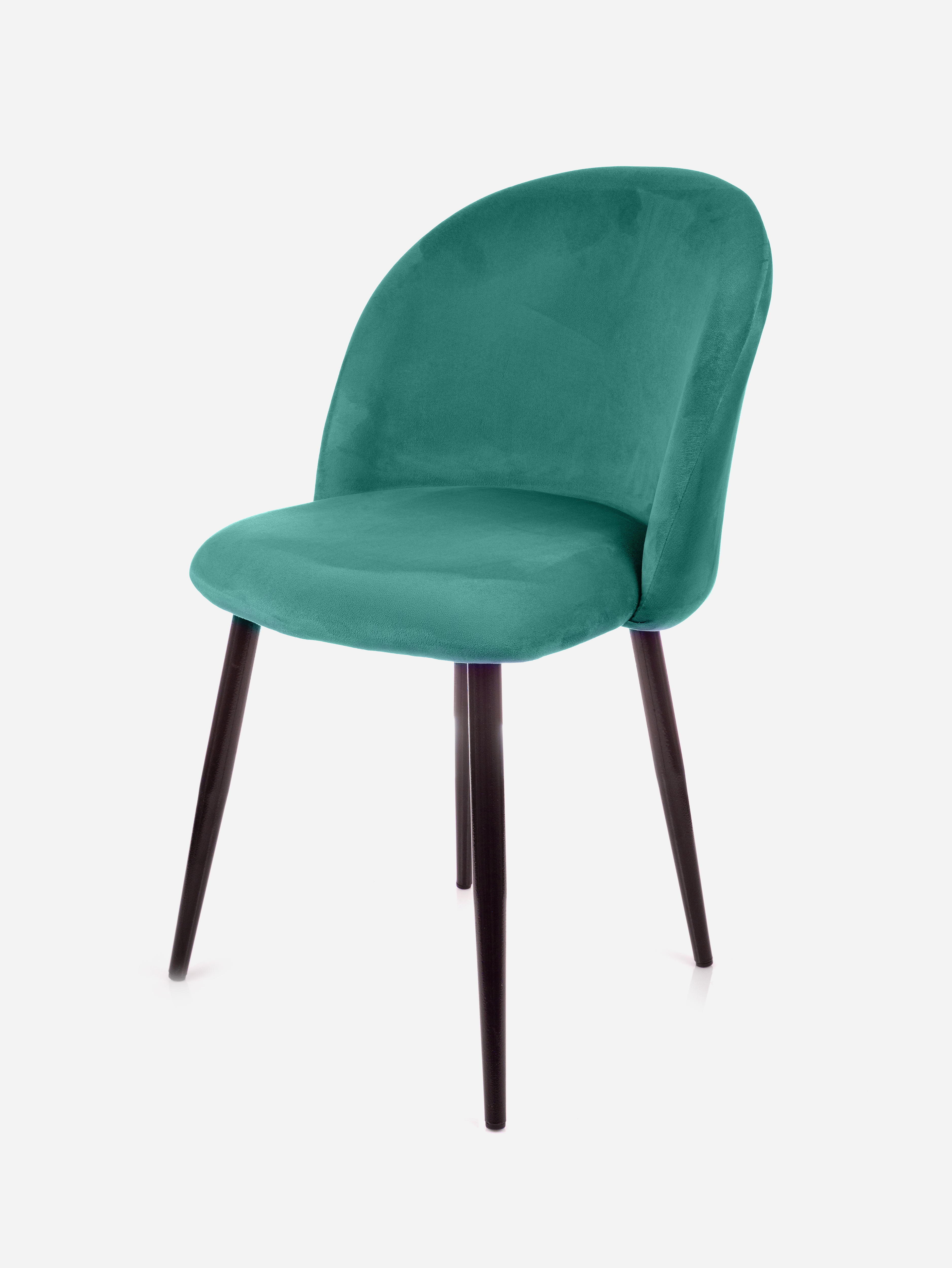 Комплект стульев Бари, 23070739 изумрудный/чёрные ножки (2 шт)