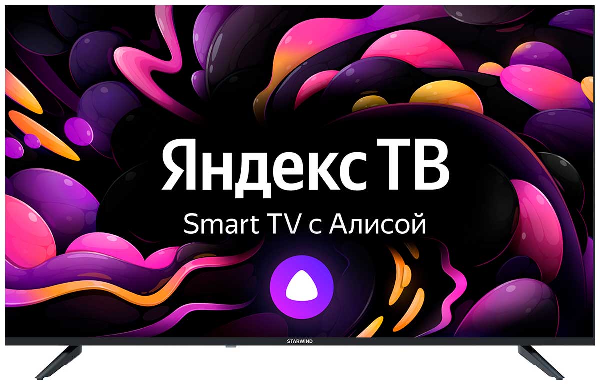 Телевизор STARWIND SW-LED55UG403 Smart Яндекс.ТВ Frameless черный, 55"(139 см), UHD 4K