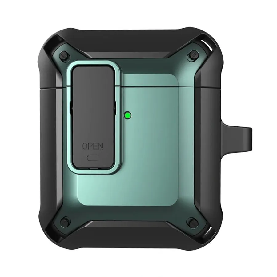 Чехол WiWU Mecha AirPods Case для AirPods 1/2 Black/Green