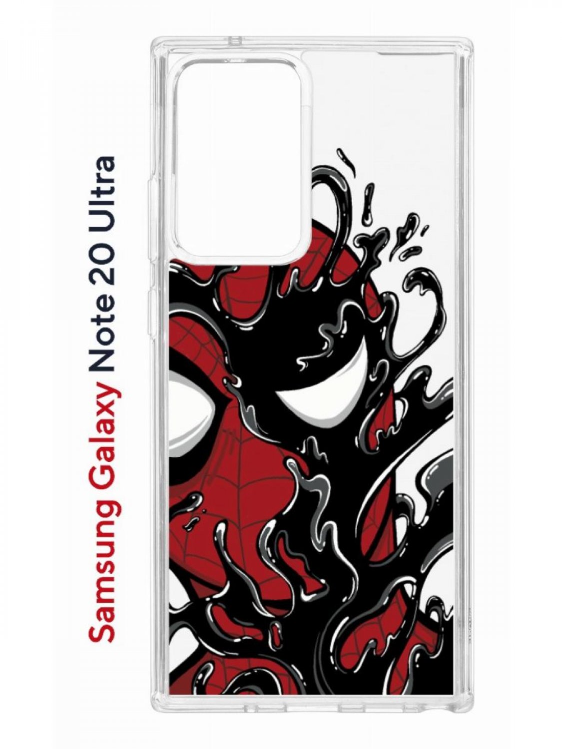 Чехол на Samsung Galaxy Note 20 Ultra Kruche Print Spider-Man-Venom,противоударный бампер