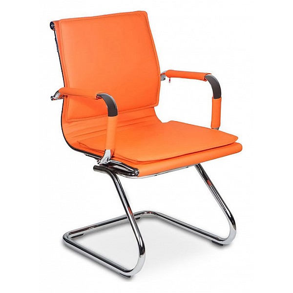 Офисное кресло Бюрократ CH-993-LOW-V/ORANGE, оранжевый/хром