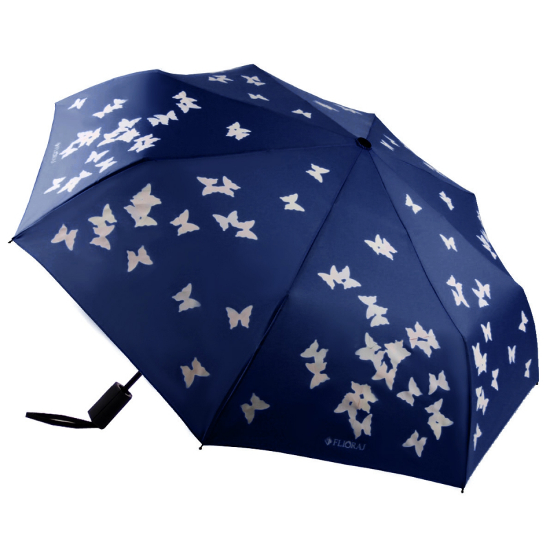 Зонт складной женский автоматический Flioraj 210715 FJ синий