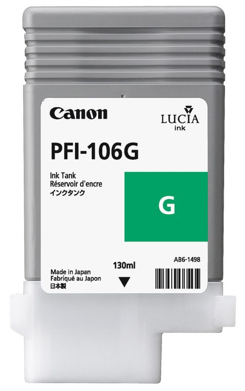 Картридж для струйного принтера Canon PFI-106G (6628B001) зеленый, оригинальный