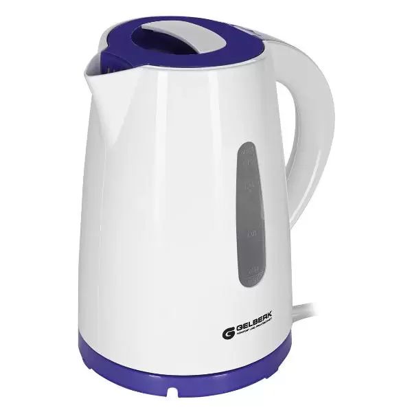 Чайник электрический Gelberk GL-463 1.7 л белый, фиолетовый