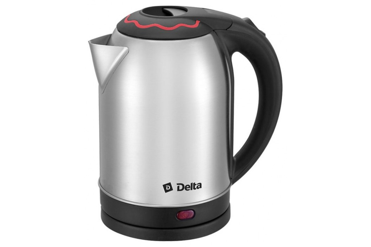 Чайник электрический Delta DL-1330 2 л Silver, Black