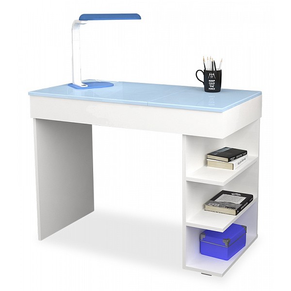 Письменный стол Мебелеф Мебелеф-31, голубой