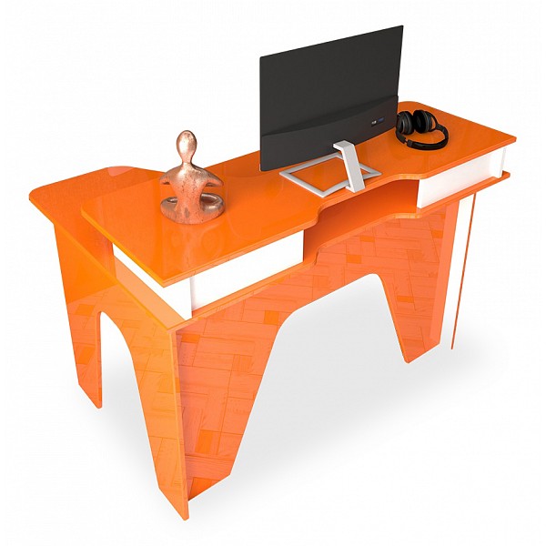 Компьютерный стол Мебелеф Мебелеф-6, оранжевый