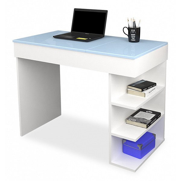 Письменный стол Мебелеф Мебелеф-11, голубой