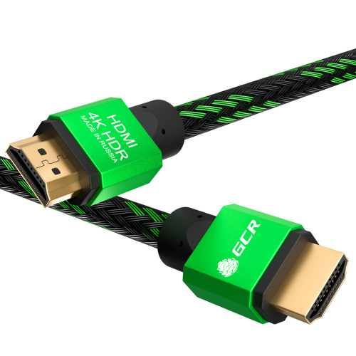 Кабель GCR GCR-HM481 HDMI - HDMI 0.5м Black/Green