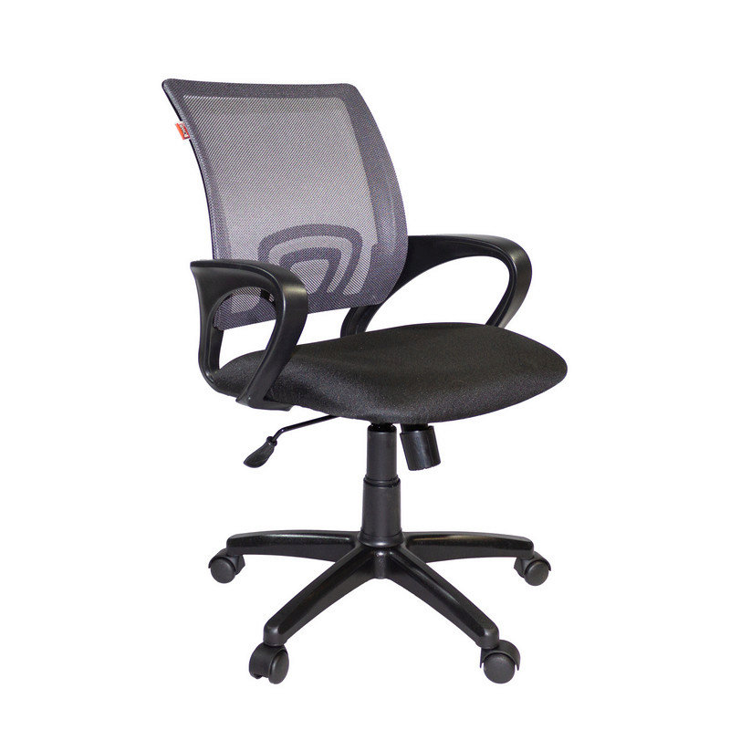 Кресло офисное Easy Chair 304 серое/черное (сетка/ткань, пластик), 498865