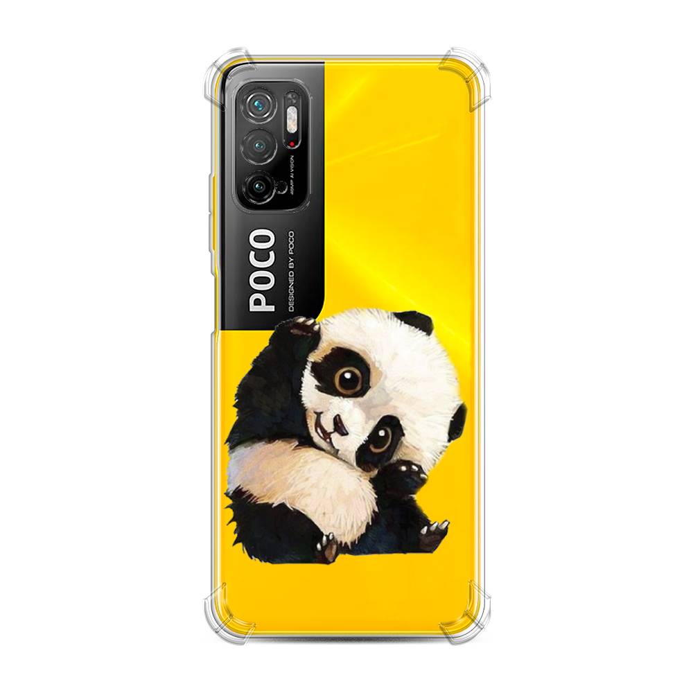 Чехол Awog на Poco M3 Pro "Большеглазая панда"