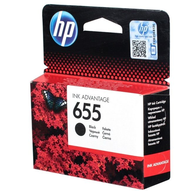Картридж для струйного принтера HP 655 (CZ109AE) черный, оригинал