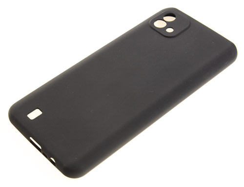 Силиконовый чехол TPU Case матовый для Realme C20 черный