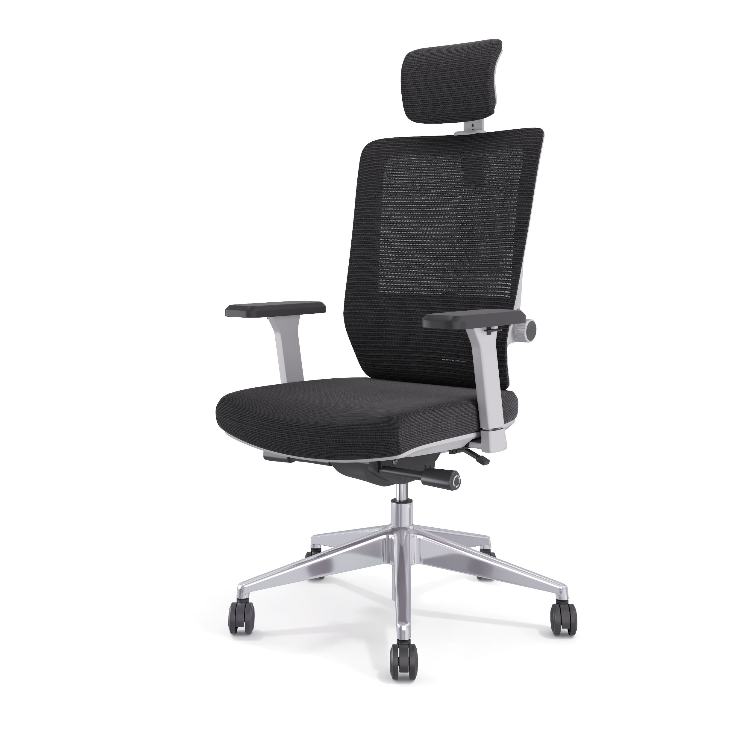 Кресло компьютерное Directoria&Moder Чегевара, сетка/ткань, черная/каркас серый