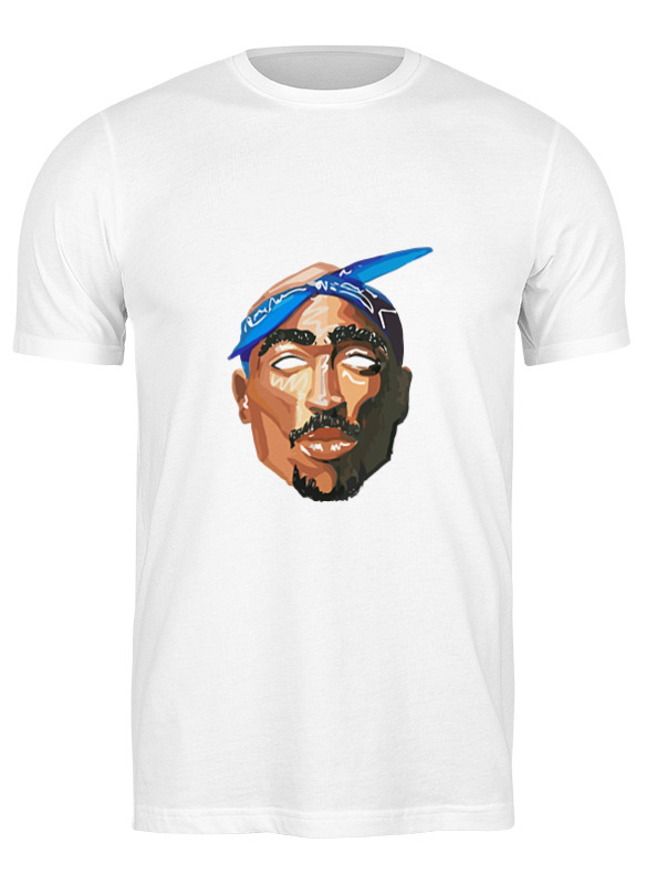 Футболка мужская Printio Тупак (2pac) белая 3XL