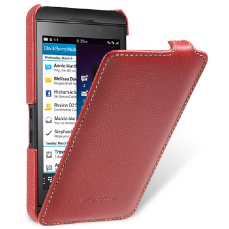 Кожаный чехол Melkco Jacka Type для Blackberry Z10 красный