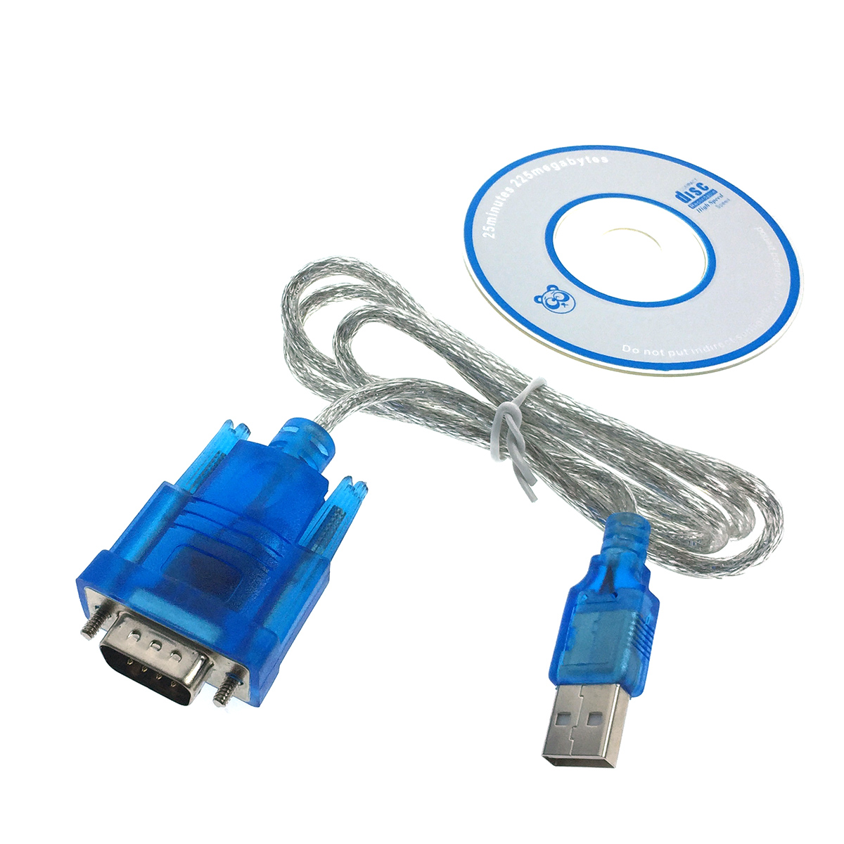 Кабель Espada USB A-RS232 , M-M 0,8м Transparent PAUB014