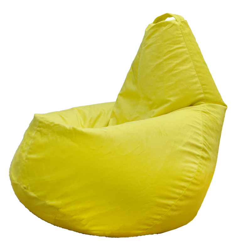 Кресло-мешок Puffmebel груша XXXXL желтый