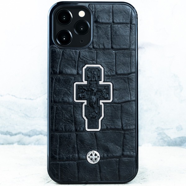 Чехол iPhone 14 Pro - Euphoria HM Croc Crucifix Cross - Euphoria HM Premium