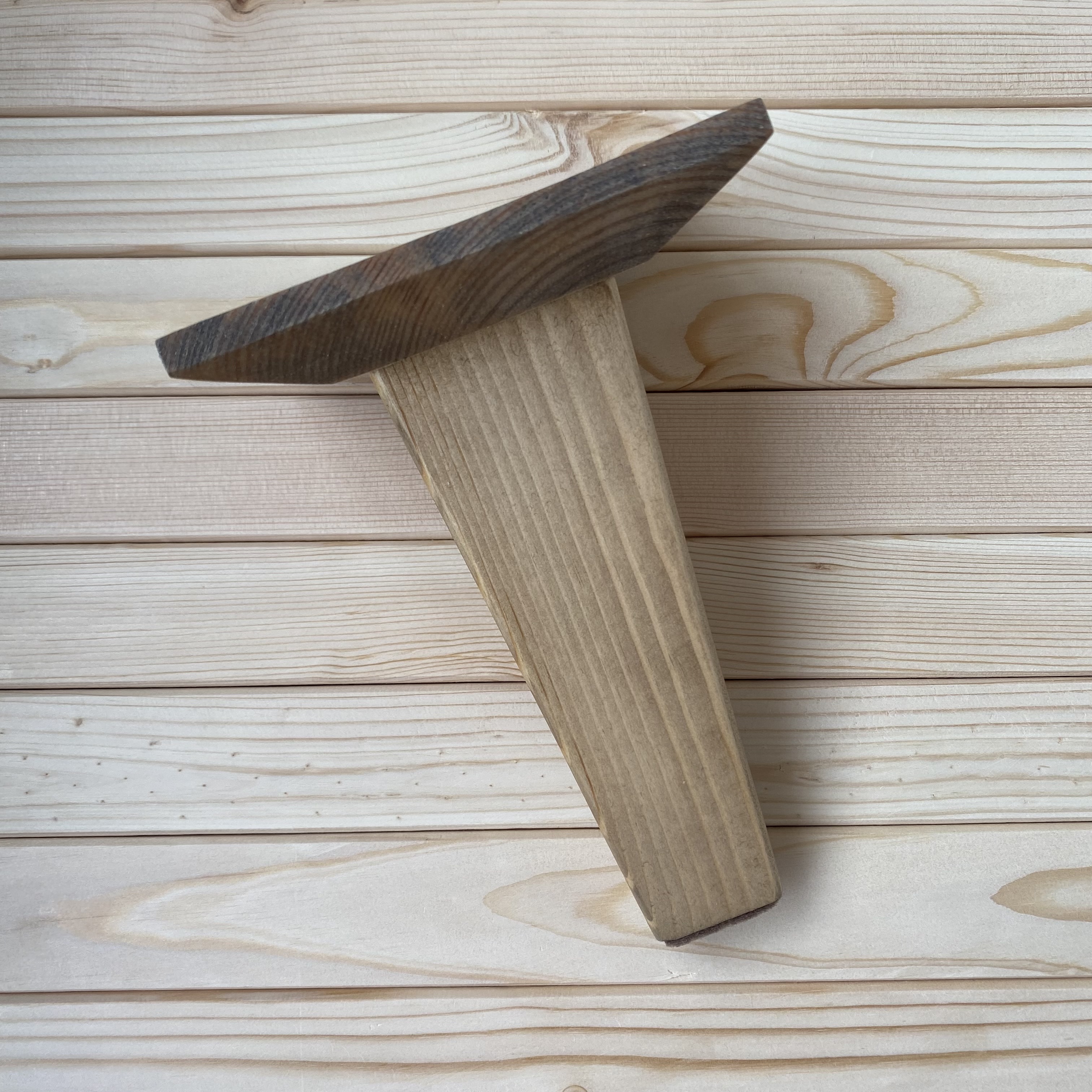 Ножка для мебели с основанием центральная BIGROOM SPAS1_4, цвет орех, 1 шт